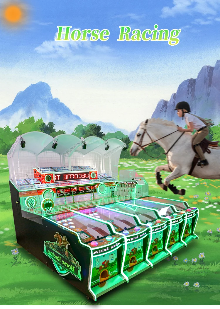 National Simulation Horse Racing Coin Operated Arcade Machine