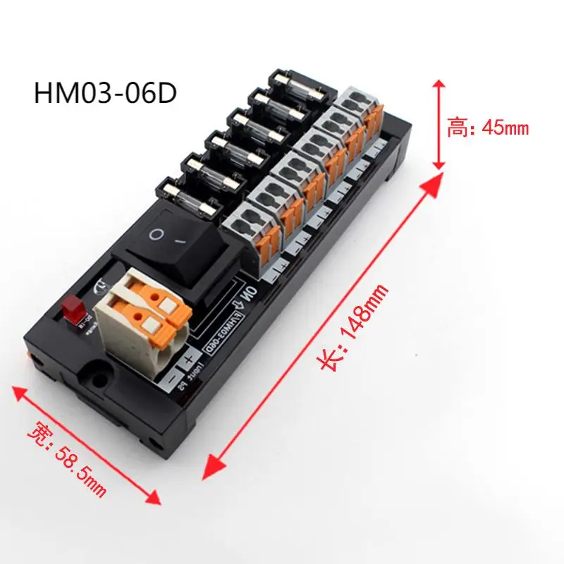 Din Rail Mounted Dc Power Distribution Strip Module & Fuse Block ...