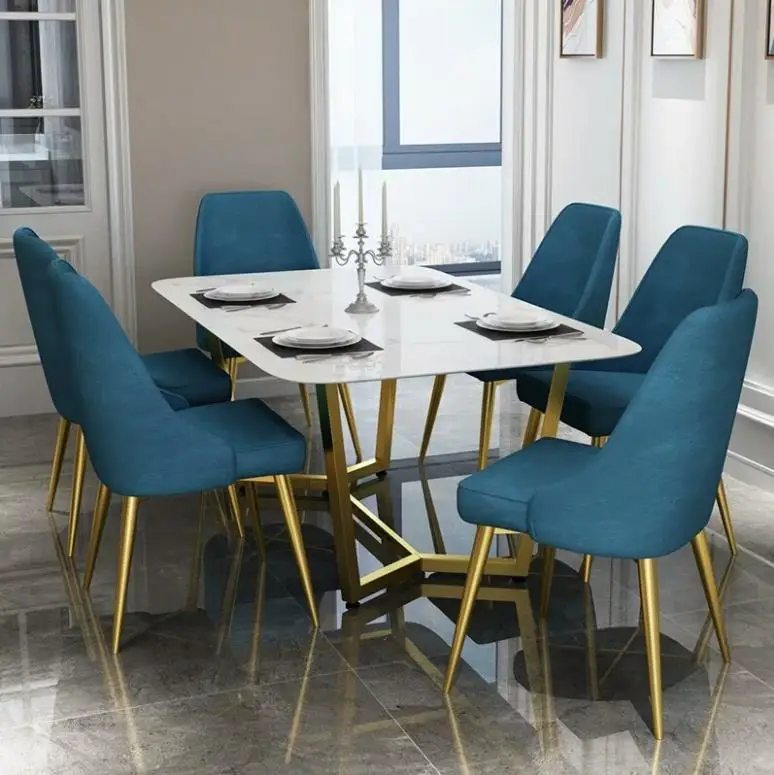 Nordic Marble Dining Table And Chair Combination Home Small Apartment ...