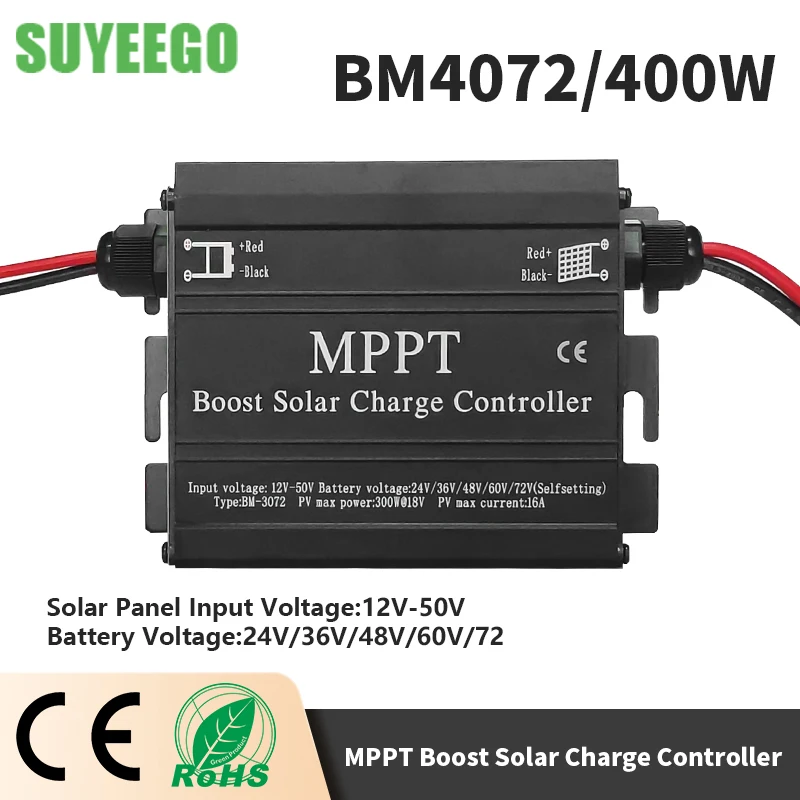 SuyEEGO MPPT Solar Charge Controller 300W-600W for 24V-72V, 16A-33A ...