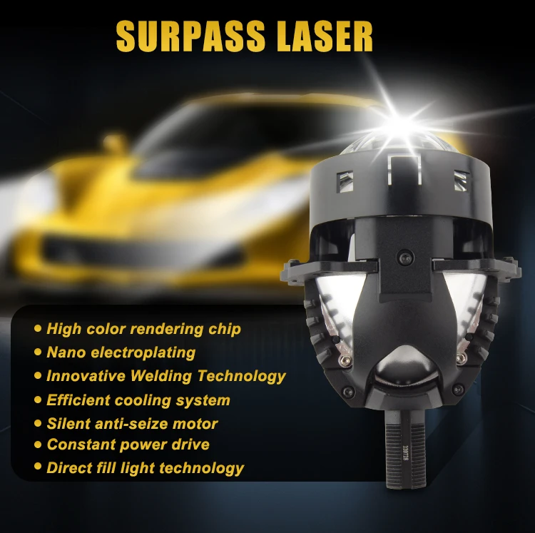 Bi Led Projector Foglamp 3.0'' Bi-led Projector Laser Led Headlight ...