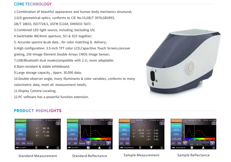 Ys3010 Handheld Colorimeter Spectrophotometer For Chemical Analysis ...