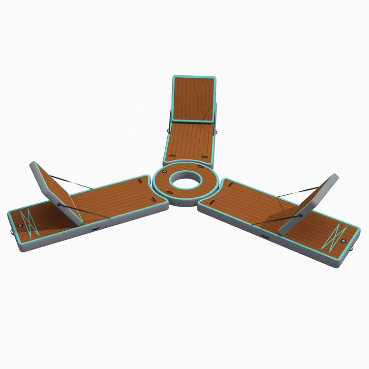 Inflatable Water Floating Raft Platform Pool Bar Table Yacht Dock With ...