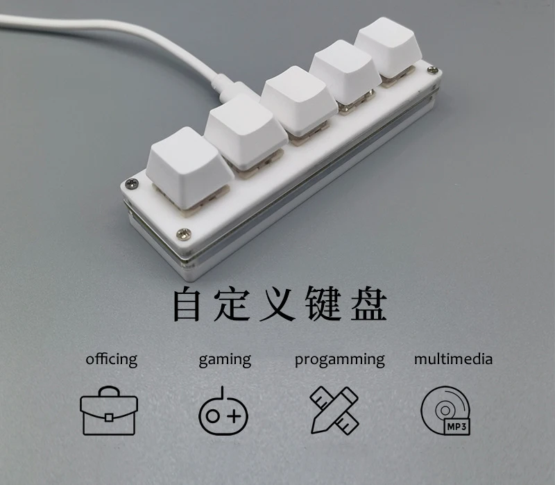 Wired Mini 5-Key Keyboard - RGB Mechanical Gaming Keyboard