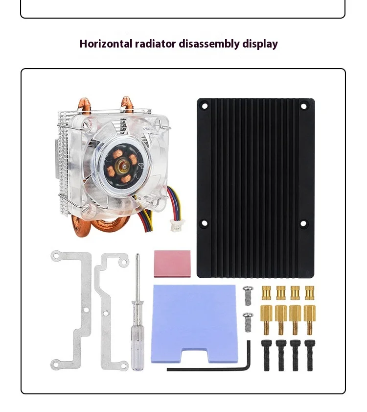 Raspberry Pi 5 Aluminum Alloy U-shaped Heat Pipe CPU Radiator Speed ...