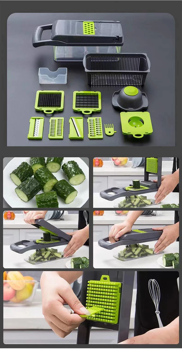 15 in 1 Kitchen Food Slicer Cutter - Sustainable & Versatile