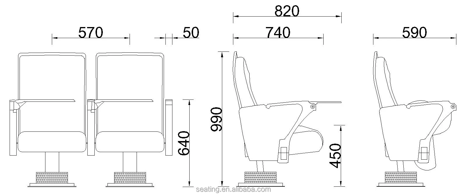Seating Solution Lecture Hall Auditorium Chairs - Lk-furniture