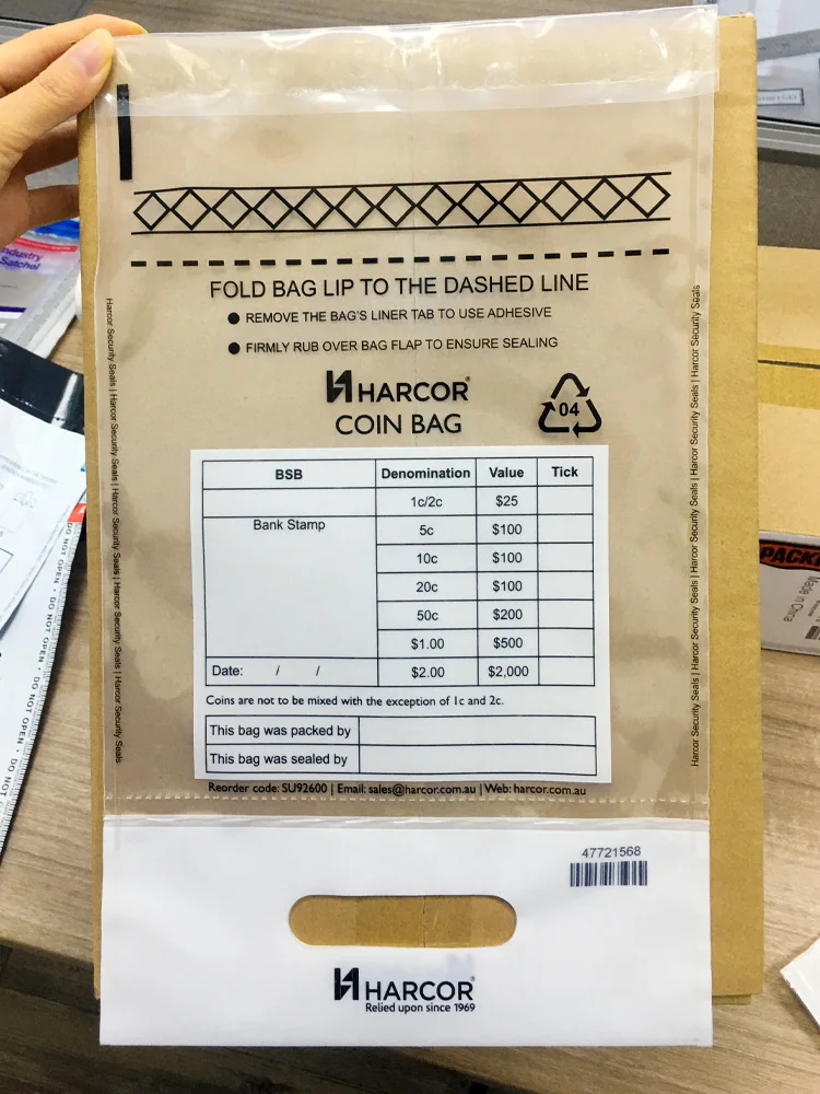 Custom Logo High Quality Security Level Cash Bags/bank Deposit Bags ...