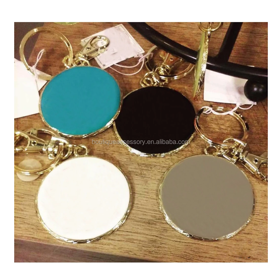 Wholesale Customized Large Round Enamel Keychains Exaggerate Cheap ...