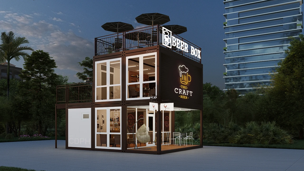 Mini Pop-Up Shop Container 10FT/20FT/40FT Steel Material for Coffee ...