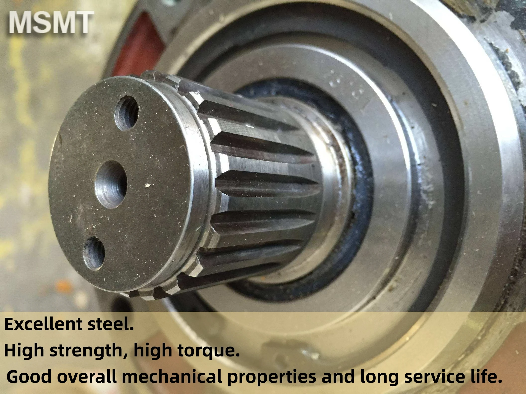 Large Diameter Herringbone Gear Shaft Custom Heavy Duty Steel Main Gear ...