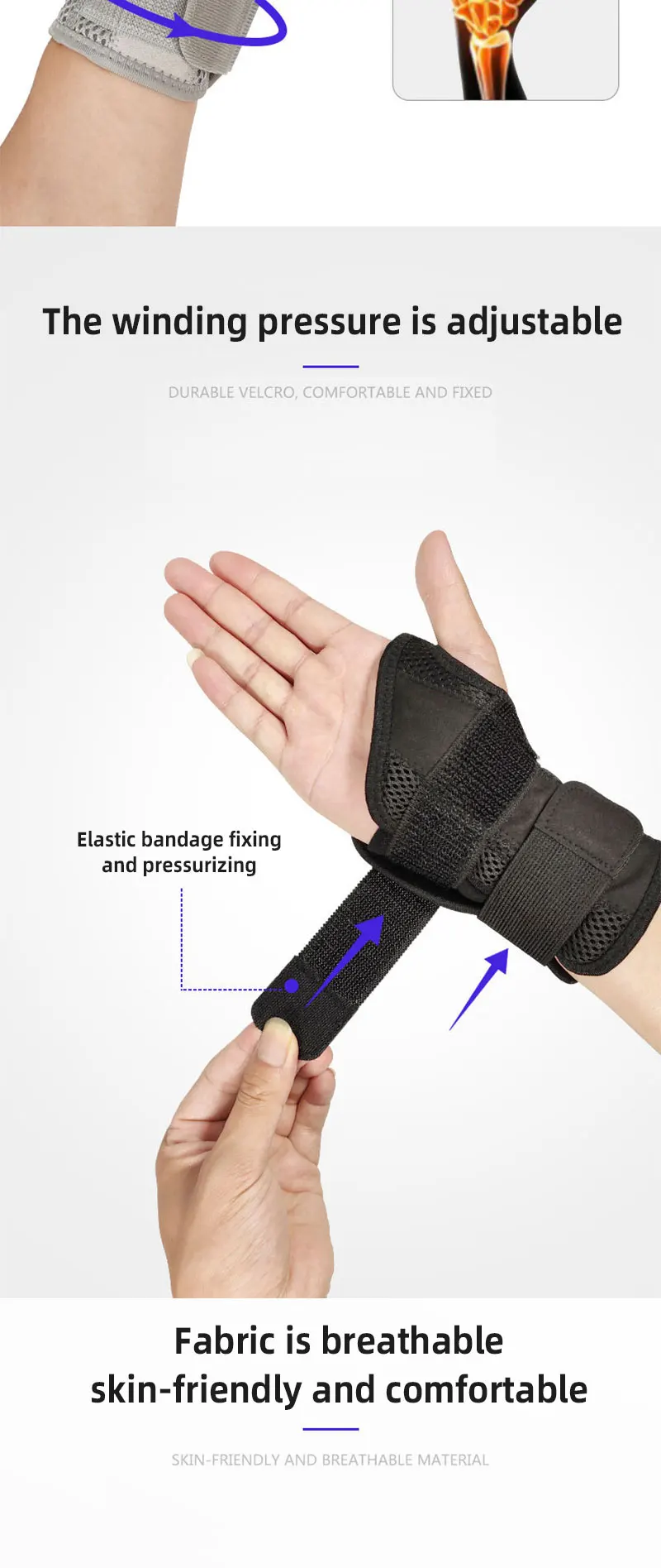 Carpal Tunnel Wrist Brace by BraceUP Neoprene Splint for Men and Women ...