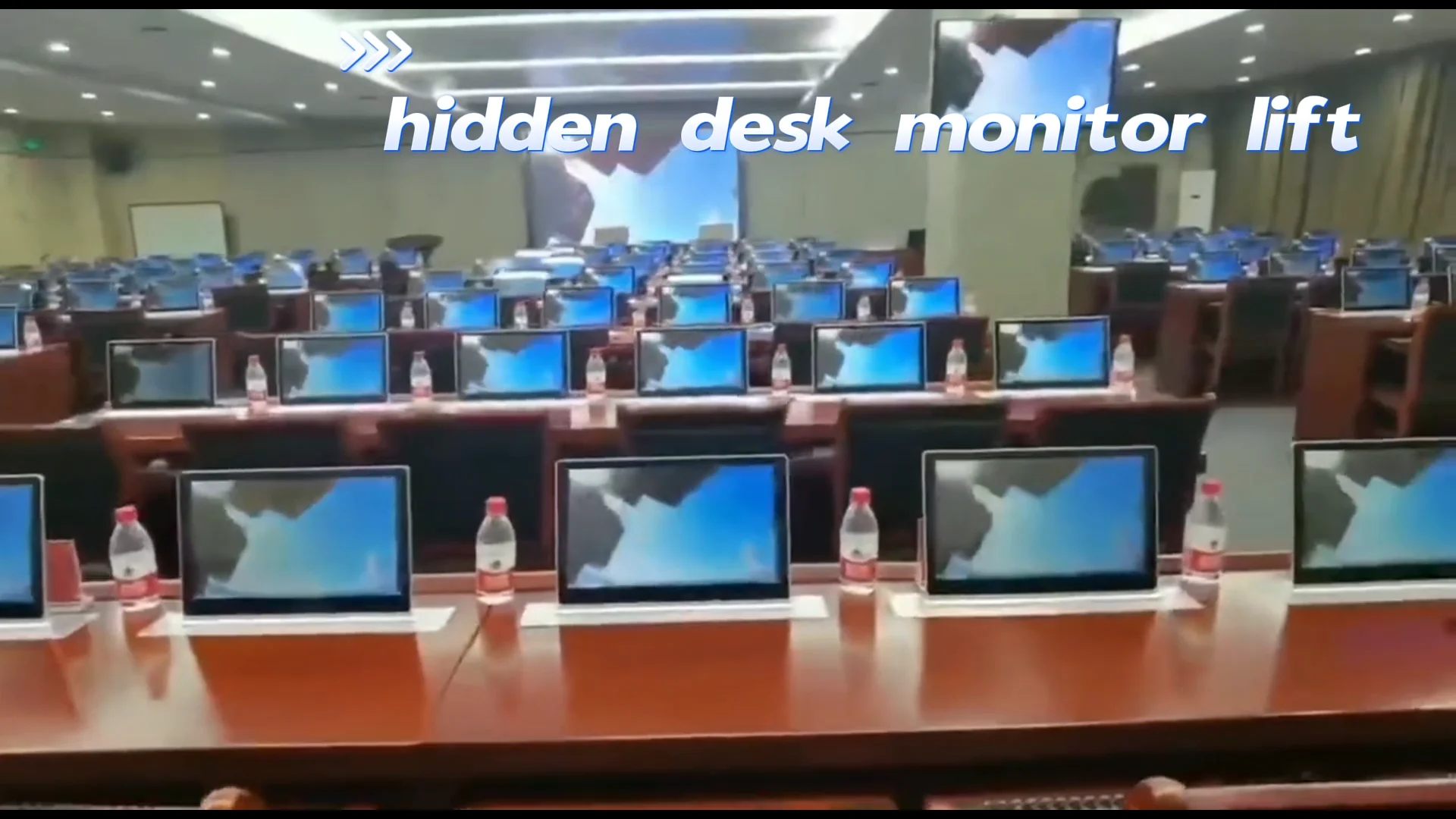Automatic Desktop Lifting Lcd Monitor Lift Conference Display Desktop ...