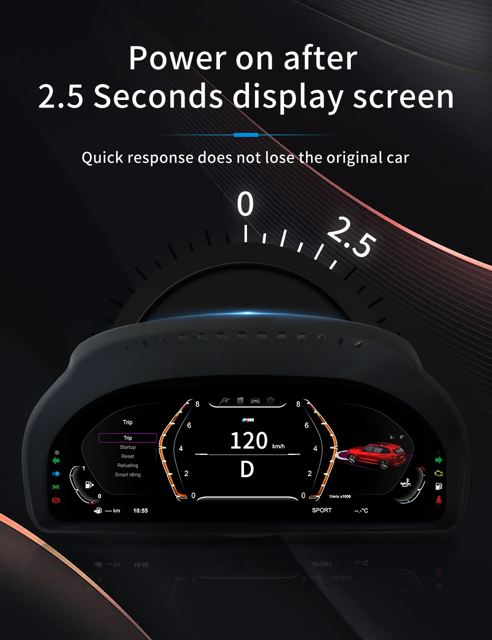 12.3" Digital Speedometer Display for BMW X5 X6 F15 F16 | Easy Plug ...