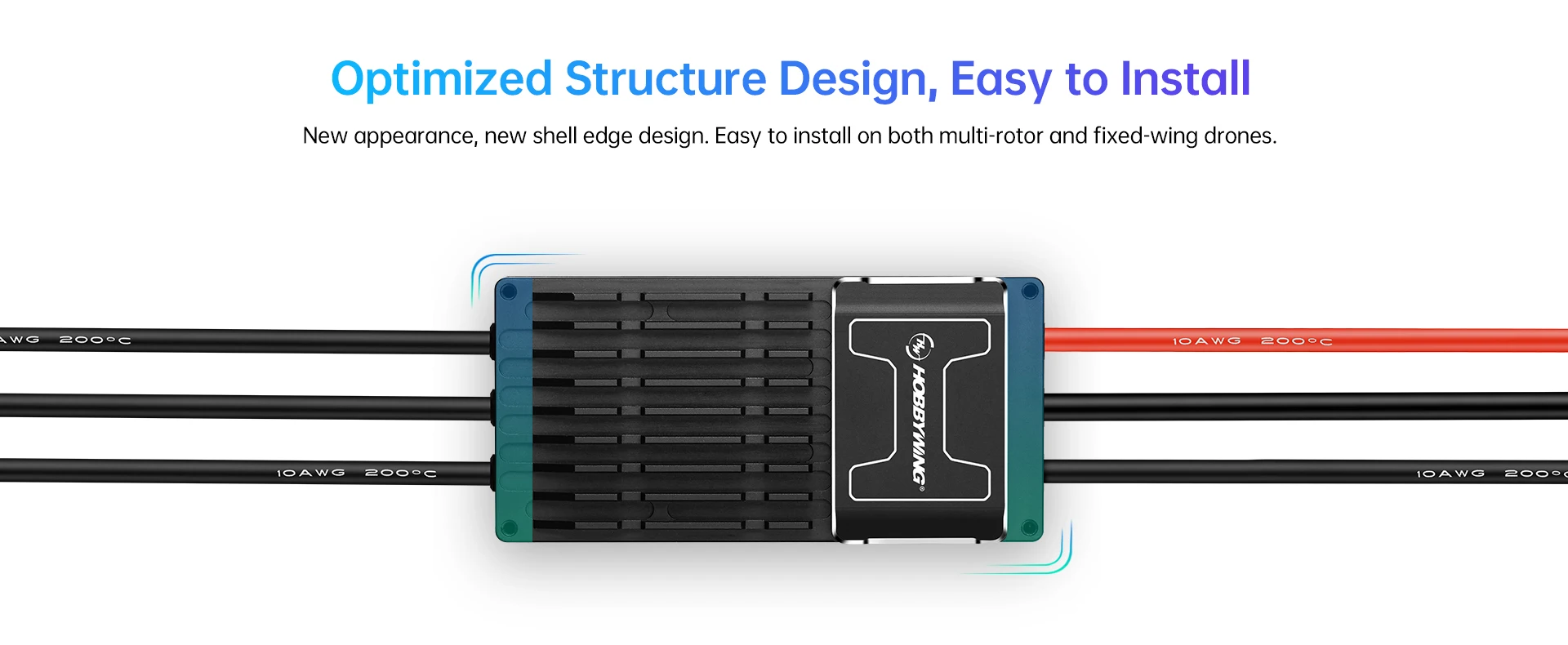 Hobbywing H200a Brushless Electronic Speed Controller, Ip55 Waterproof, Oem