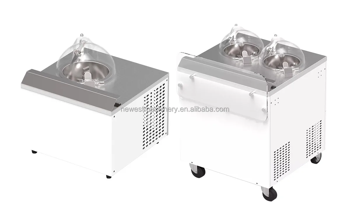 2-cylinder Built In Led Spotlight Hard Ice Cream Sorbet Helato Gelato ...