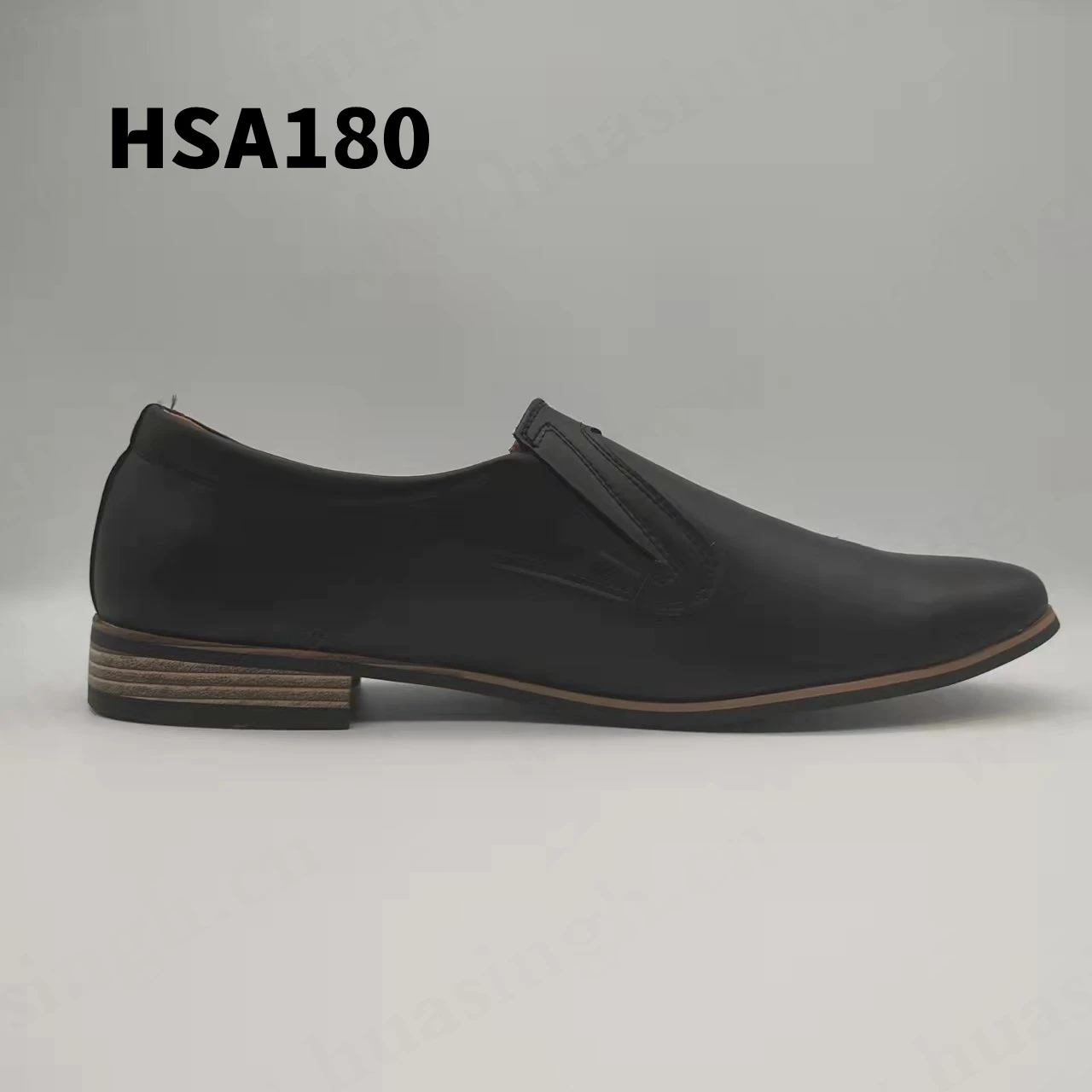 Zh,Business Affairs Office Shoes With Elastic Belt Full Genuine Leather ...