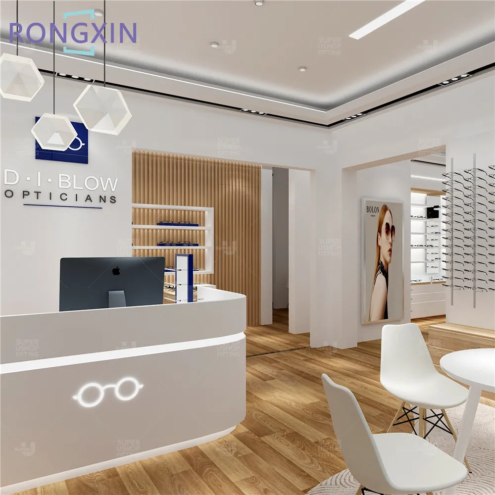Modern Eyewear Store Interior Design Wooden Optical Store Display ...