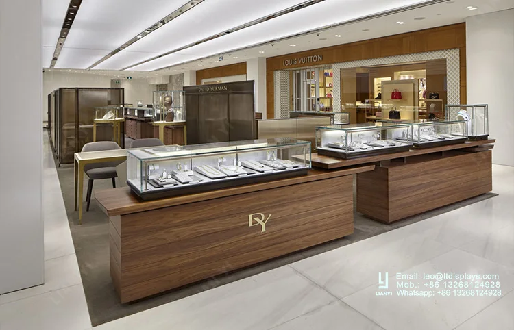Factory Custom Beautiful Luxury Jewellery Table Cases Retail Store ...
