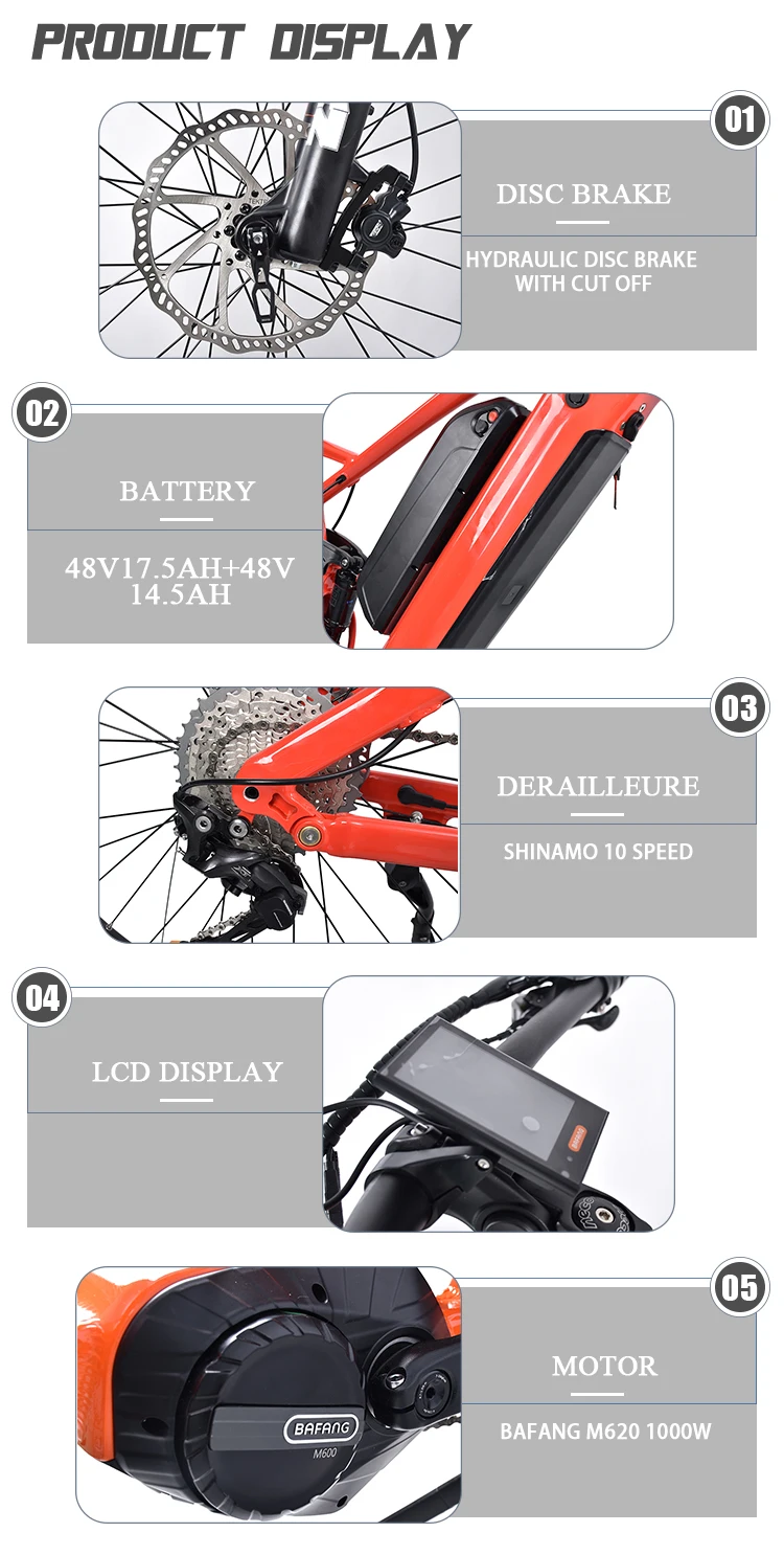 High Quality Ebike Bafang M620 48v 1000w Motor Aluminum Alloy Frame ...