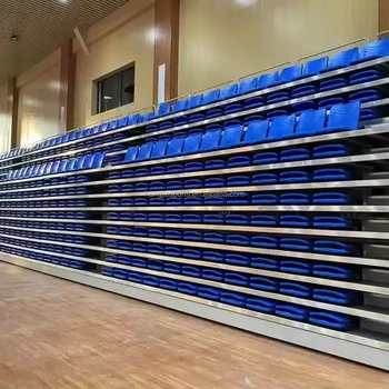 Customized Indoor Telescopic Seating System Movable Bleachers And ...