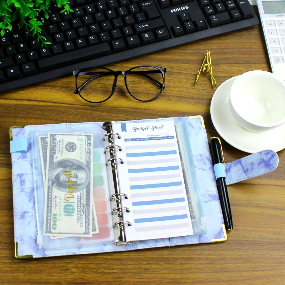 Custom Saving Cash Money Organizer A5 A6 Budget Binder With Zipper ...