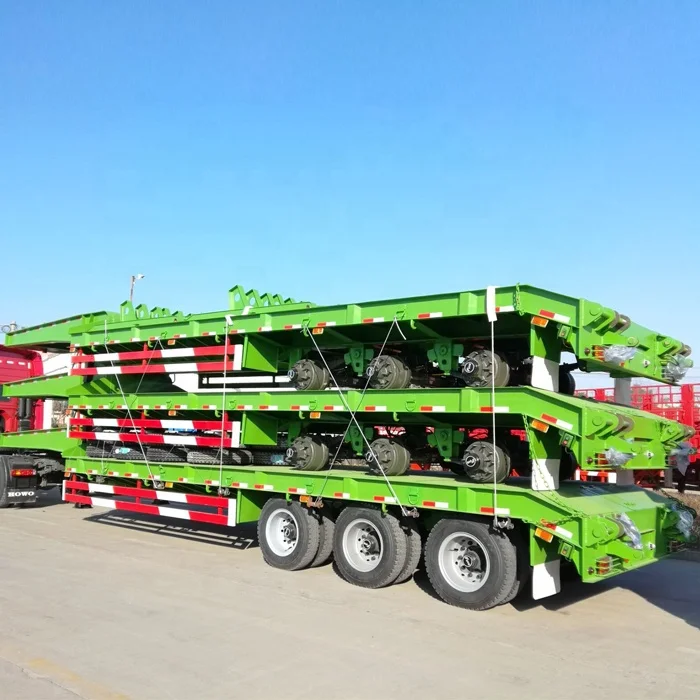 Heavy Duty Multi Function 40ft 3 Axle 4 Axle 80-200 Ton Lowboy Lowbed ...