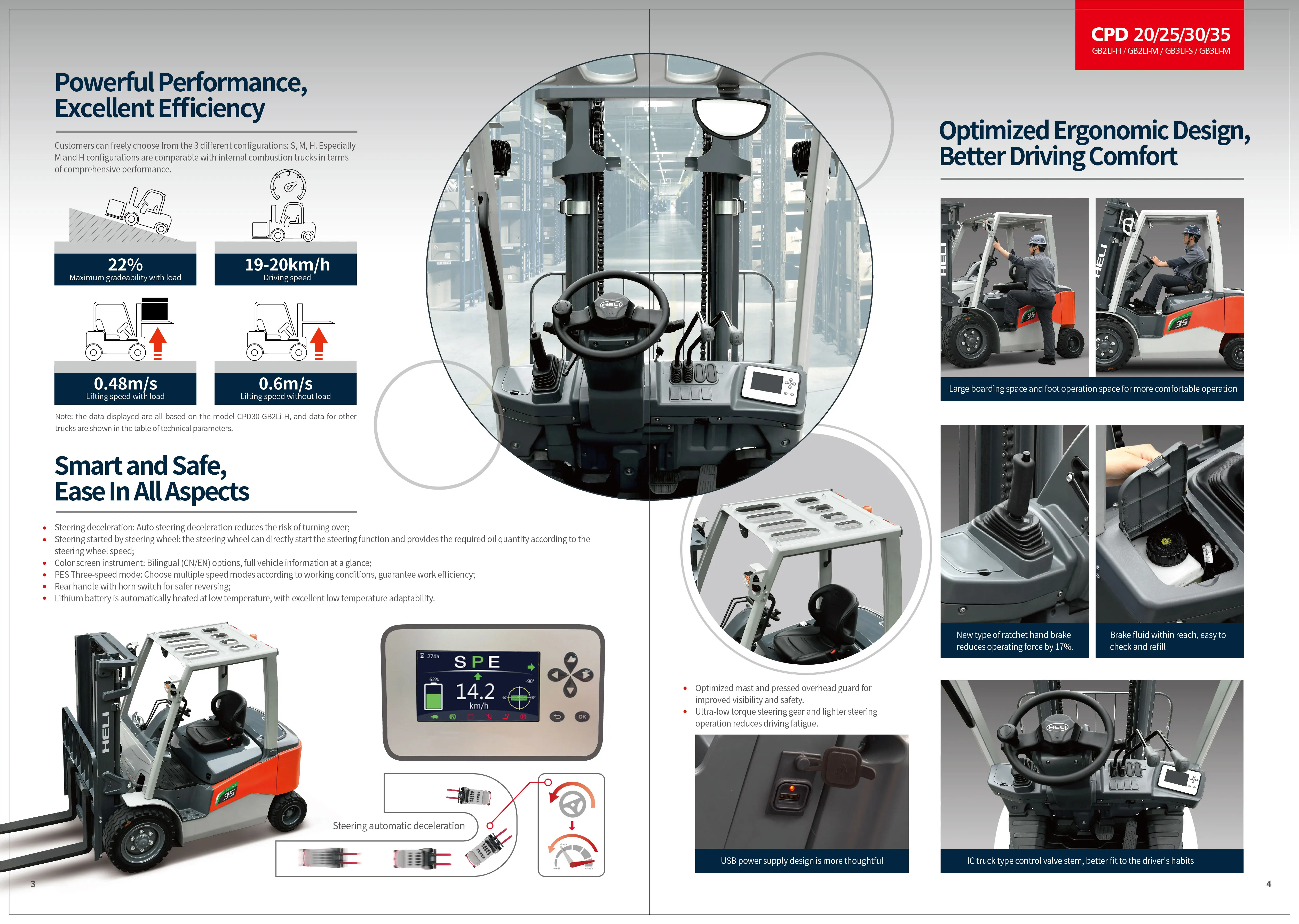 HELI G3 Series 3ton Li-Ion Forklift - Efficient & Reliable