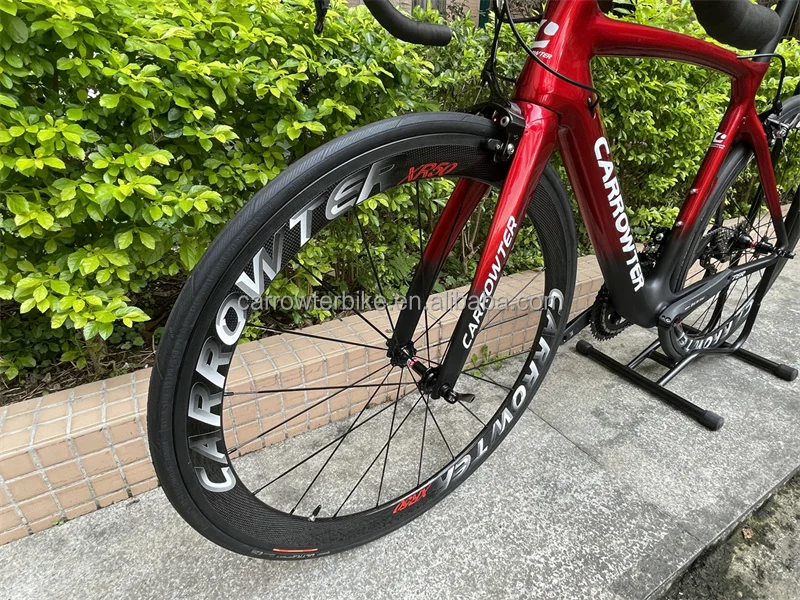 Transparent Red Black Carrowter Complete Carbon Road Bike Direct Mount ...
