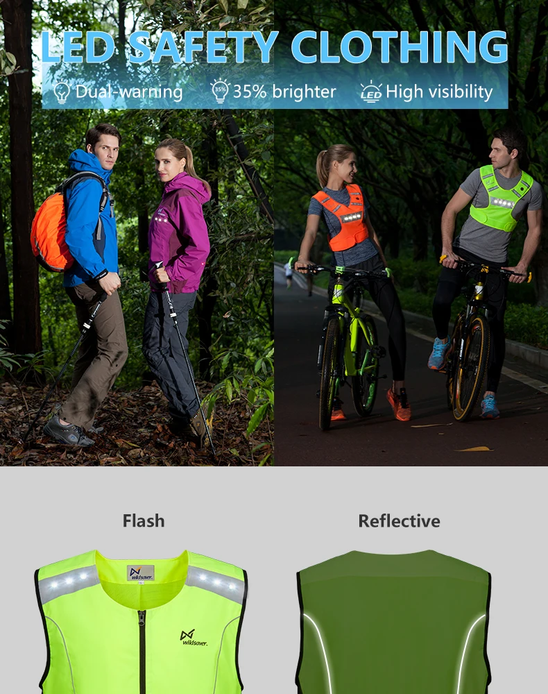 2023 New Design Led Hi-vis Running Vest With Reflective Tape Unisex ...