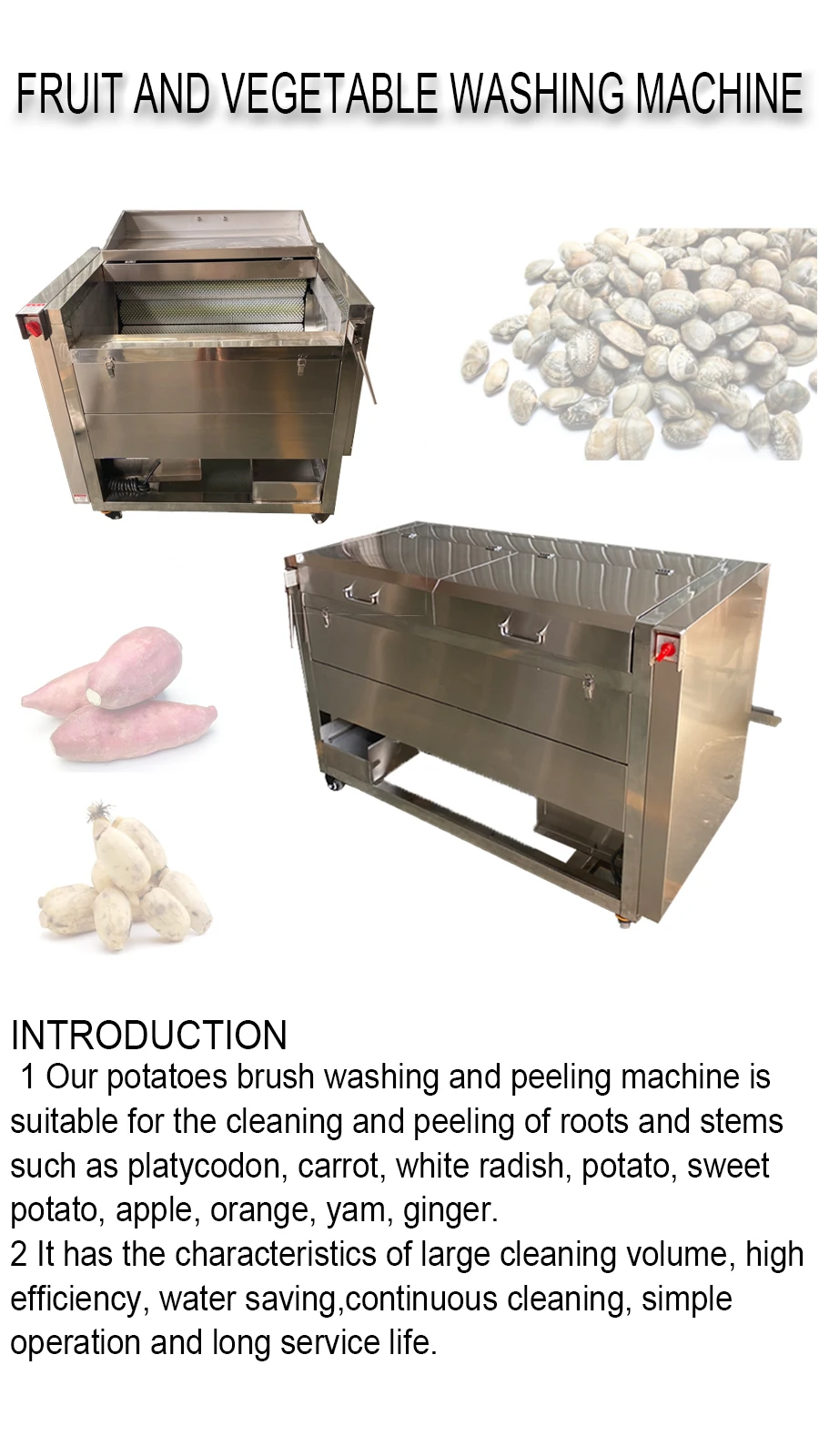 Commercial Vegetable Bubble Washing Machine Industrial Fruit And ...
