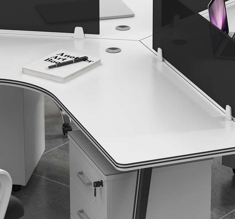 Modular Office Workstations - Efficient 5 Person Desks
