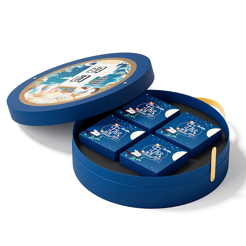 Mid Autumn Festival Moon Cake Box Round Mooncake Packaging Box Custom ...