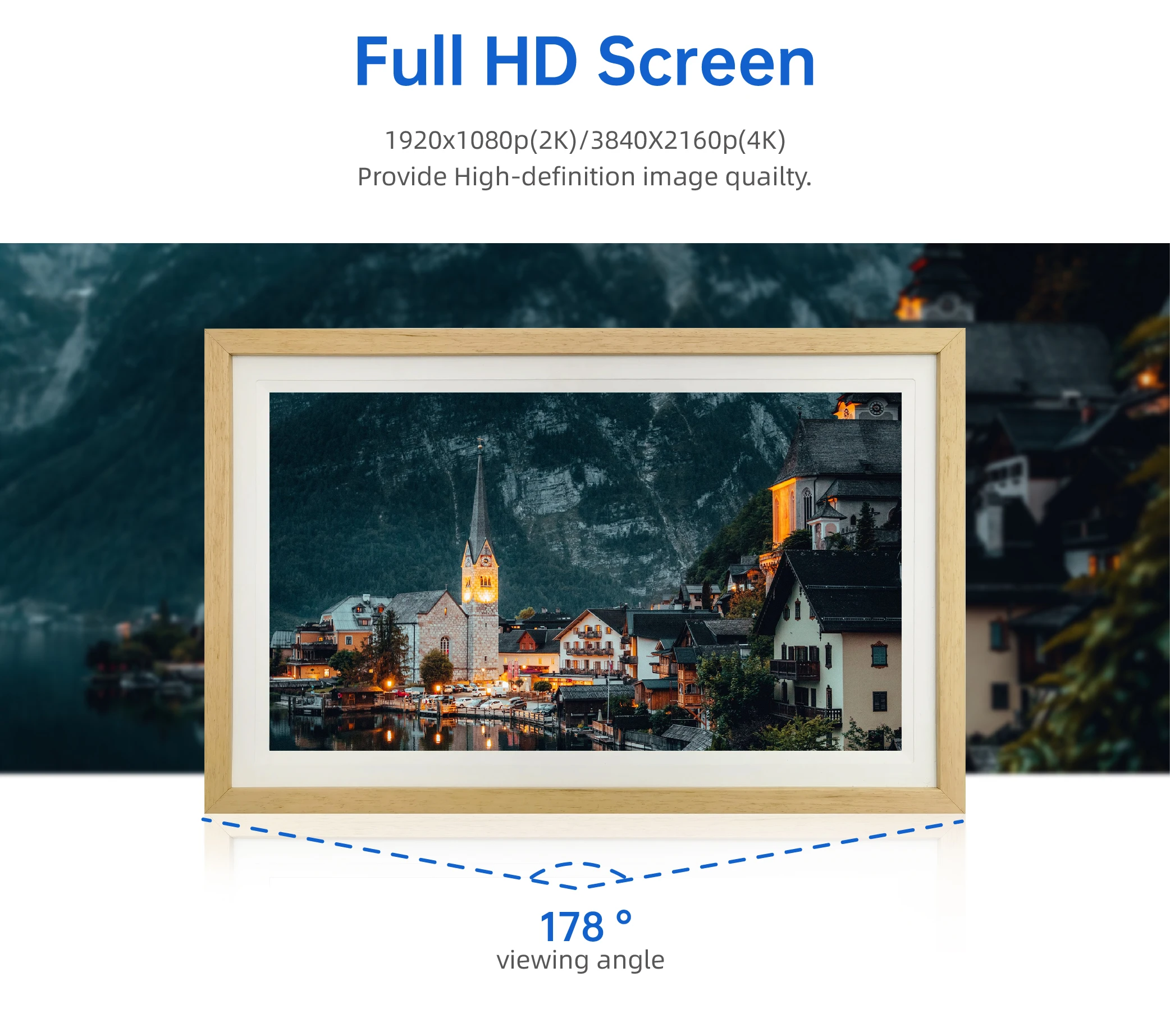 32'' Smart Electronic Picture Display Digital Art Screen Decorative ...