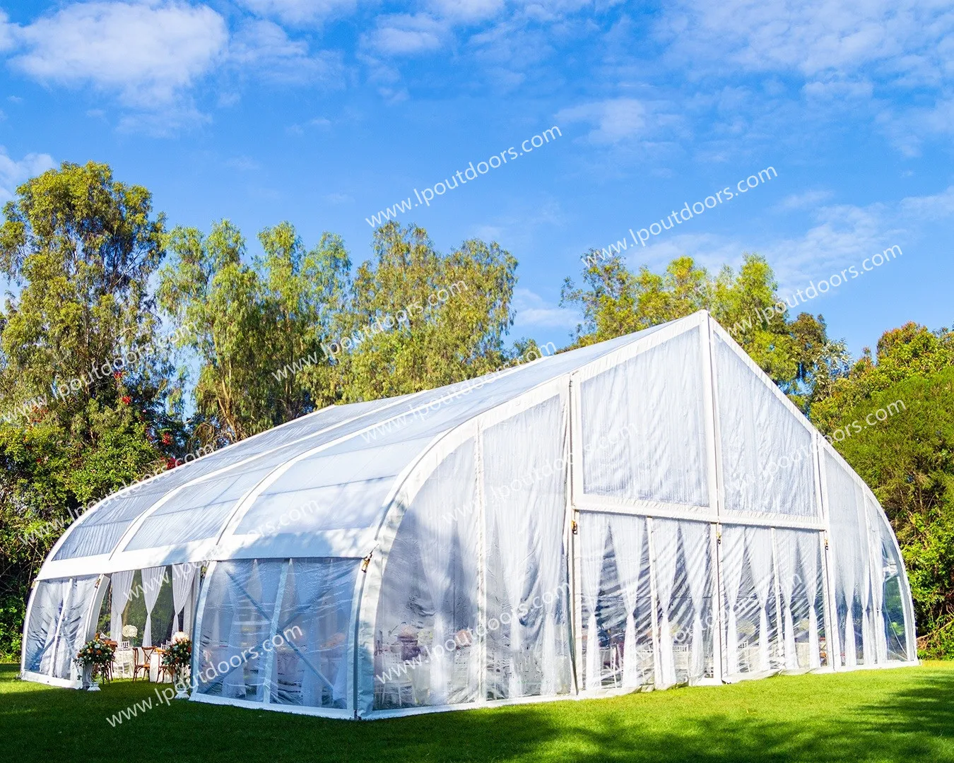 15x50m 20x40m Aluminum Frame Cuve Roof Tents Marque Party Tents For ...