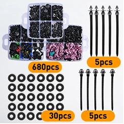 680 Pcs Universal Car Clips & Fasteners Set for Bumper Repair – Auto ...