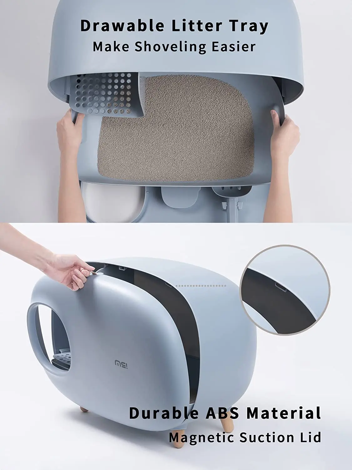 Elegant Cat Litter Box House - Multi-Functional & Durable