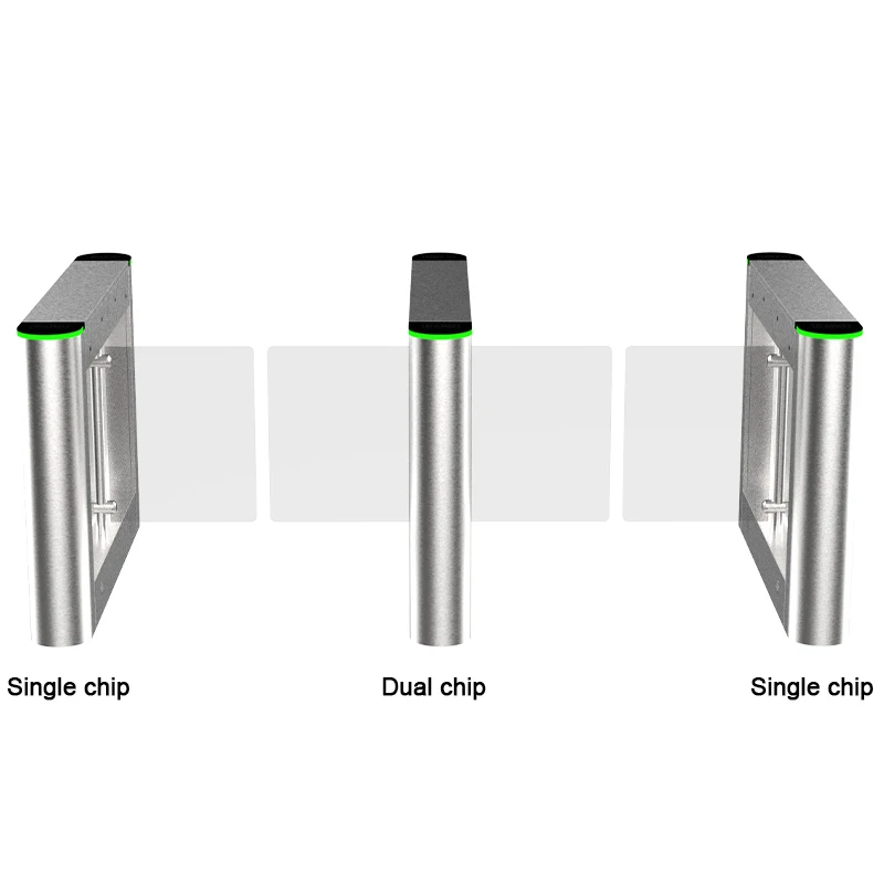 Indoor Office Security High Speed Turnstile Aluminium Swing Gates ...
