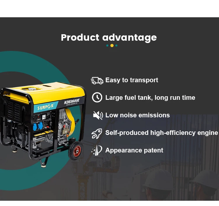 Easy To Transport 5.7/3000rpm 6.3/3600rpm 110kg Open Frame Diesel ...