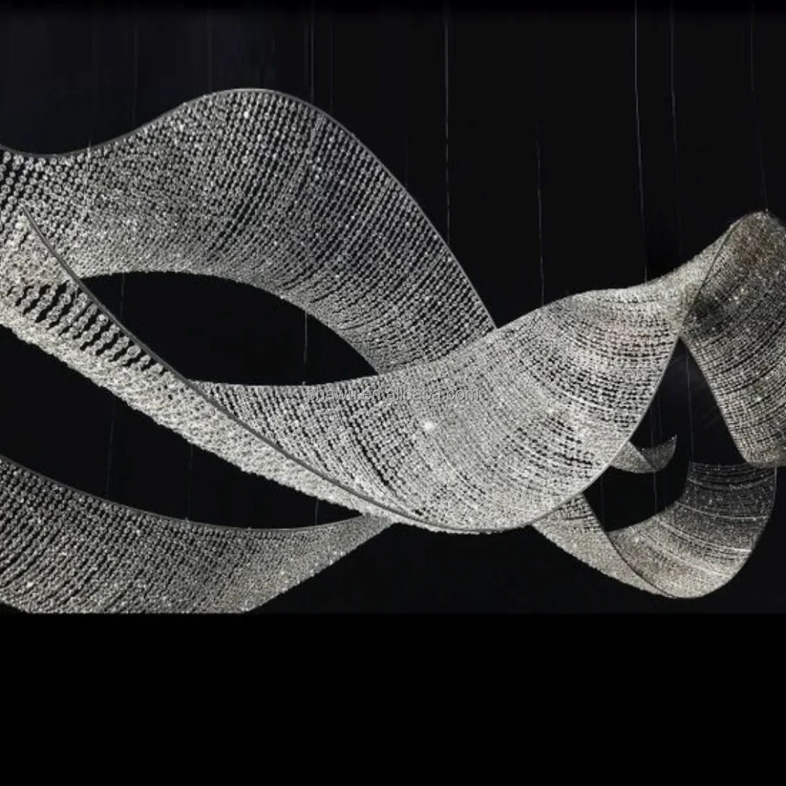 Modern Luxury High Hotel Ceiling Mounted Handmade Large Crystal ...