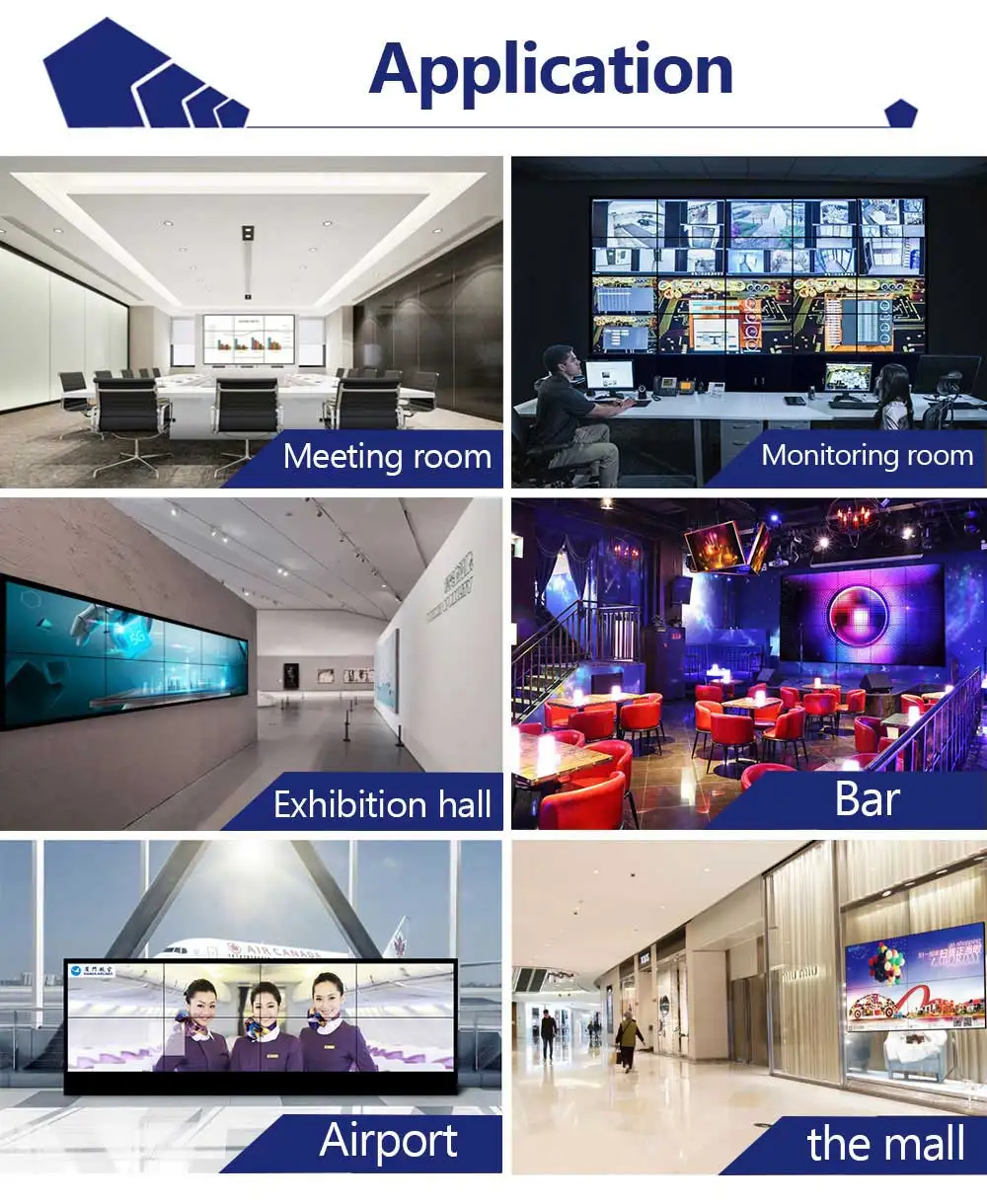 3*2 Indoor Video Wall Display 46 49 55 65 Inch Ultra Narrow Bezel Lcd ...