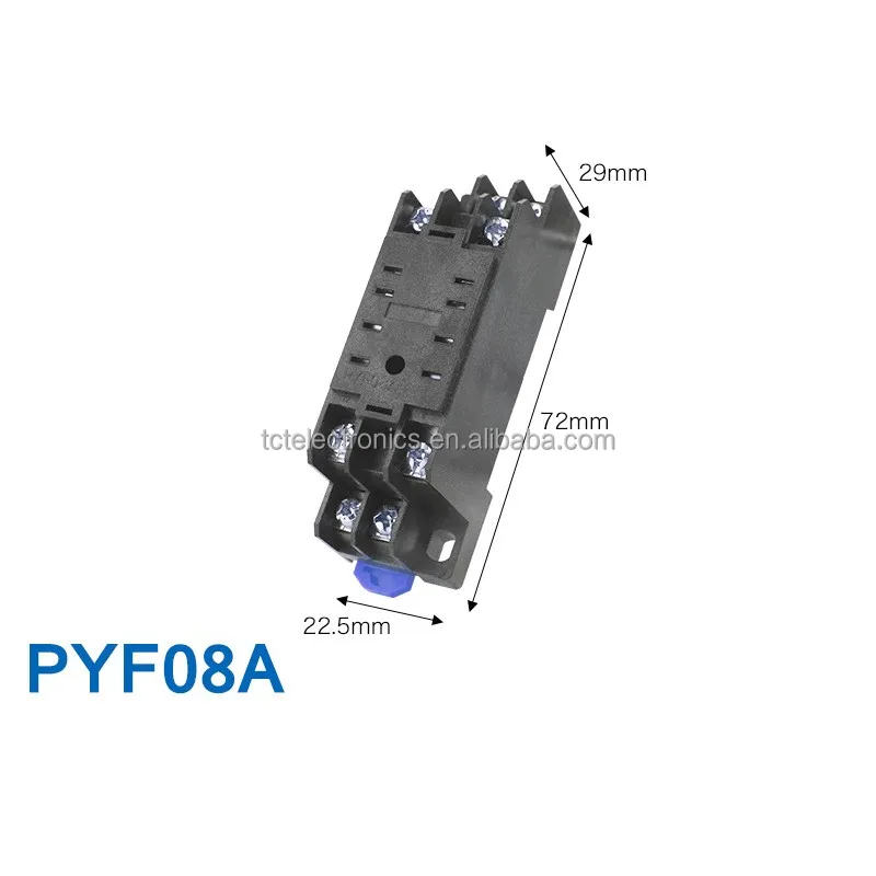 PYF14A/PYF08A/PTF08A Relay base PYF08A PTF08A 8-hole small intermediate relay socket 8 feet 11 ...