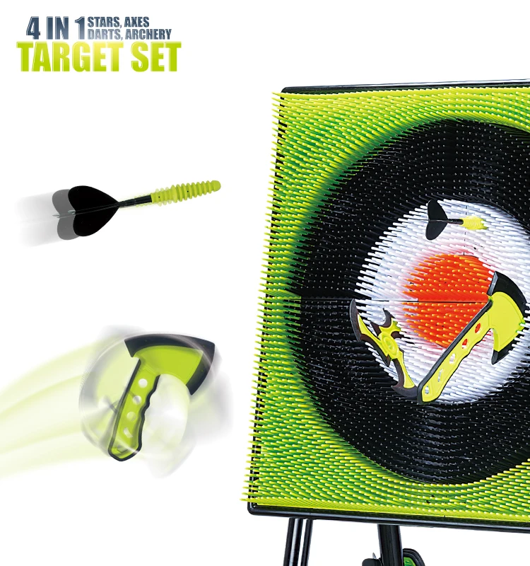 21 Inch 4 in 1 Outdoor Unisex Axe Throwing Target Game Set
