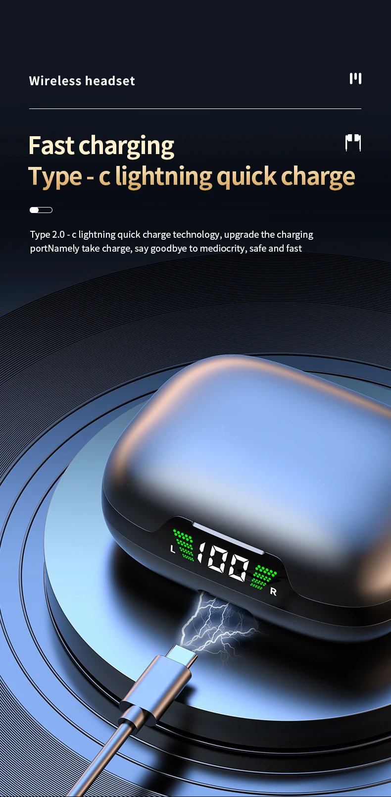 JR03 Bluetooth Earphones Conduction Open Ear Hook Wireless Sport Headphone HiFi Stereo ...