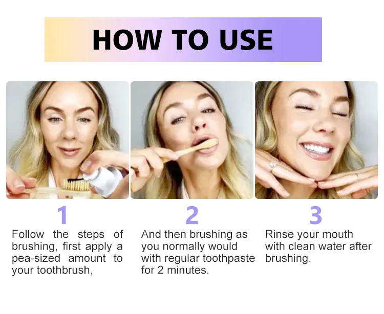 High Quality Purple Toothpaste For Teeth Whitening V34 Foam Eco ...