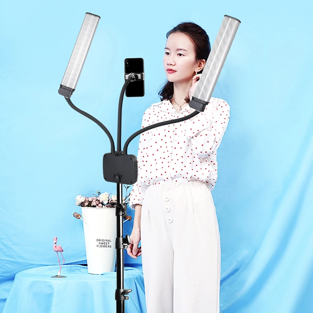 Beauty Enhancing Photography Led Ring Light Photography Double Arm Fill ...