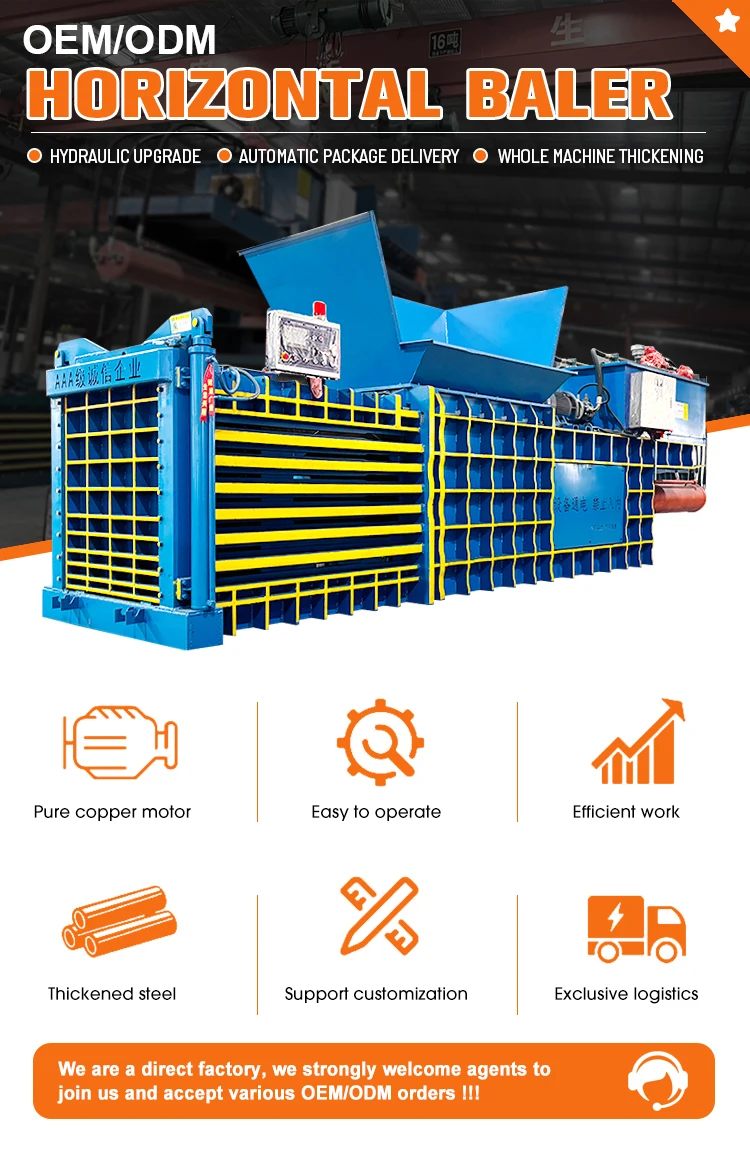 Cardboard Compactor Recycling Paper Cardboard Horizontal Baler ...