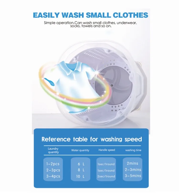 Non-electric Mini Hand Manual Washing Machine And Spin Dryer Baby ...