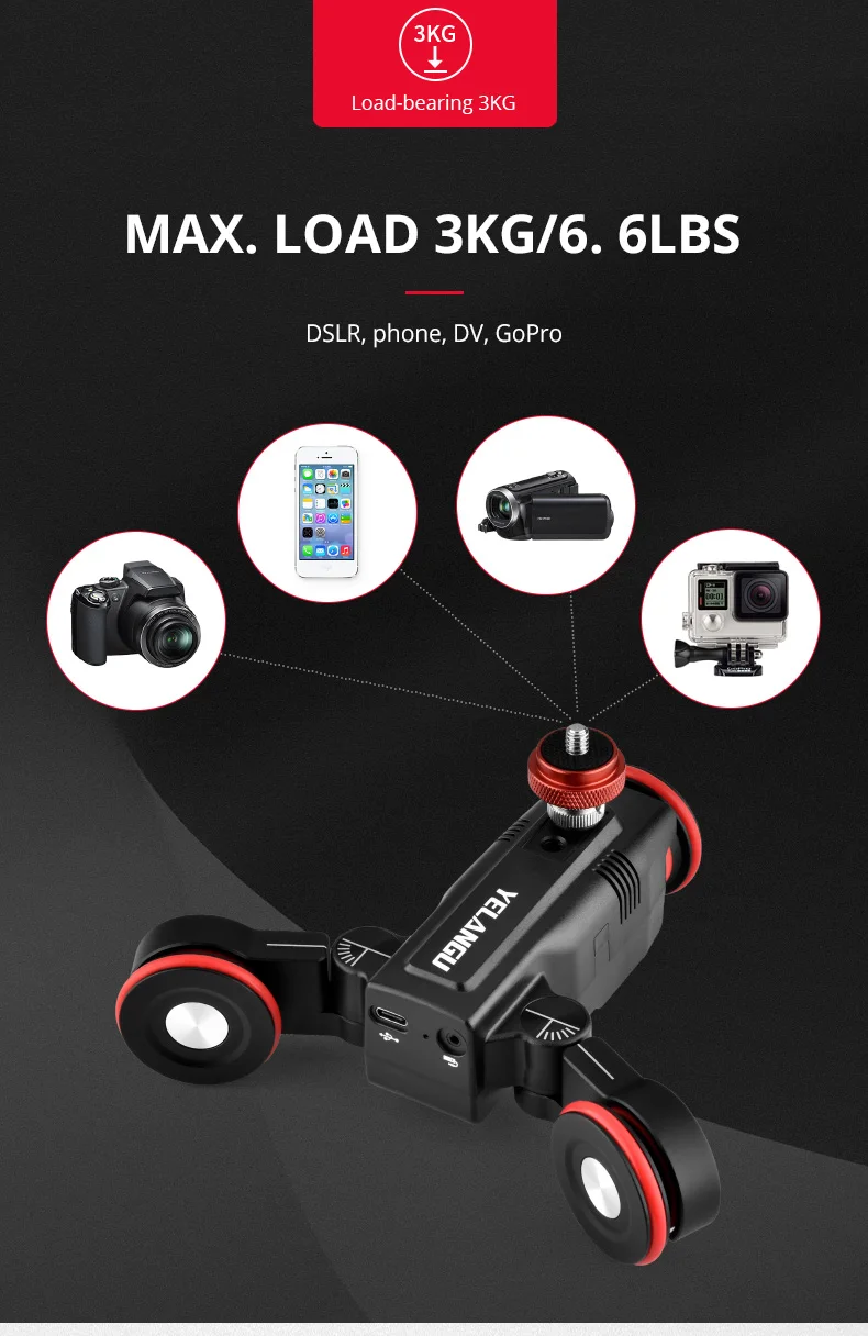 Yelangu- Remote Control Recording Motorized Rotation Camera Mobile ...