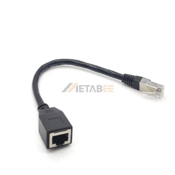 Rj45 To Rj45 8pin Din Female Male Adapter 10cm 30cm Black Circular ...